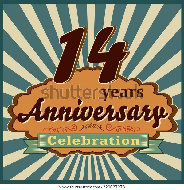14 Years Celebration 14th Happy Birthday Stock Vector (Royalty Free ...