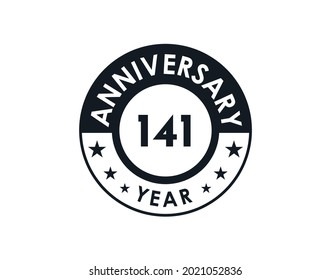141 Years Anniversary Badge Vector Design: เวกเตอร์สต็อก (ปลอดค่า ...