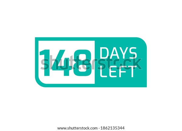 148 Days Left Banner On White: เวกเตอร์สต็อก (ปลอดค่าลิขสิทธิ์) 1862135344 | Shutterstock