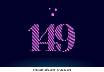 149 Number Digit Logo Pink Line Stock Vector (Royalty Free) 642163105 ...