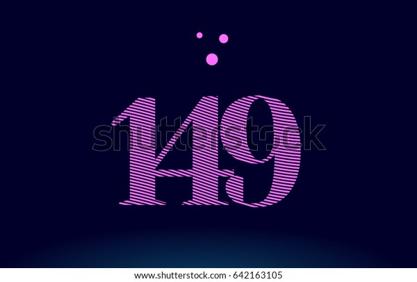149 Number Digit Logo Pink Line Stock Vector (Royalty Free) 642163105 ...