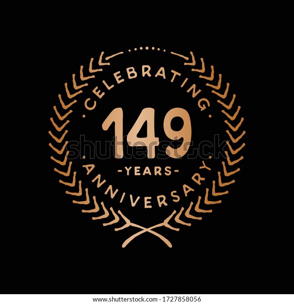 149 Years Design Template 149th Logo: vetor stock (livre de direitos ...