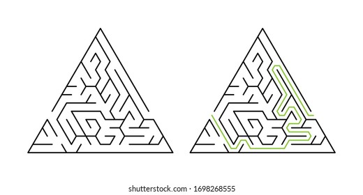 1,683 Triangular Maze Images, Stock Photos & Vectors | Shutterstock