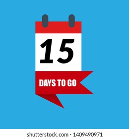 15 Days Go Sign Flat Design Stock Vector (Royalty Free) 1409490971 ...