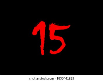 15 Horror Bloody Scary Vector Number Stock Vector (Royalty Free ...