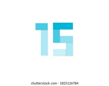 15 Number Vector Logo Paper Cut Stock Vector (Royalty Free) 1825126784 ...
