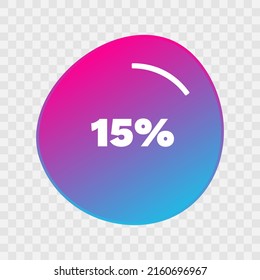 15 Percent Chart Vector Percentage Infographic Stock Vector (Royalty ...
