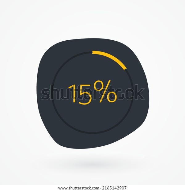 15 Percent Chart Vector Percentage Infographic: เวกเตอร์สต็อก (ปลอดค่า ...