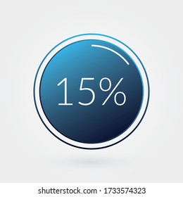 15 Percent Circle Chart Isolated Symbol Stock Vector (Royalty Free ...