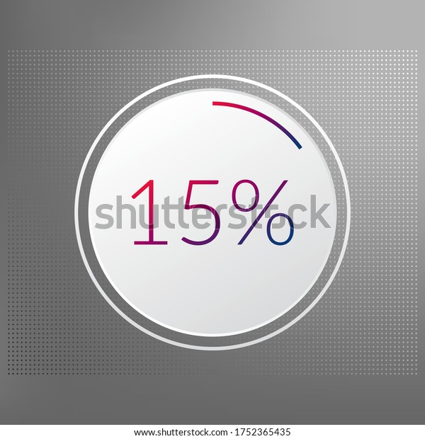 15 Percent Circle Chart Symbol Vector Stock Vector (Royalty Free ...