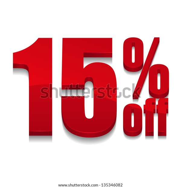 15 Percent Off Digits Stock Vector (Royalty Free) 135346082