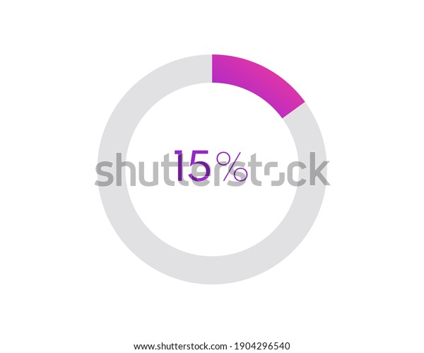 15 Percent Pie Chart Circle Diagram Stock Vector (Royalty Free ...