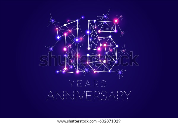 15 Year Anniversary Design Abstract Form Stock Vector (Royalty Free ...