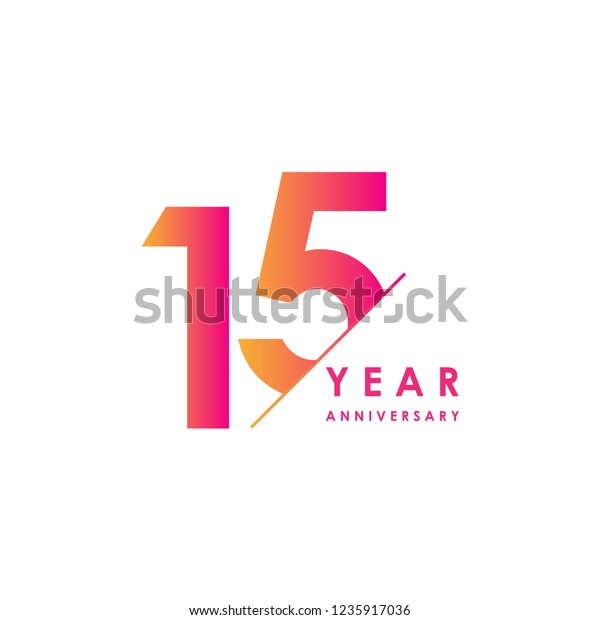 15 Year Anniversary Vector Template Design Stock Vector (Royalty Free ...
