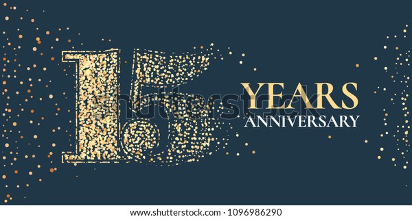 15 Years Anniversary Celebration Vector Icon Stock Vector (Royalty Free ...