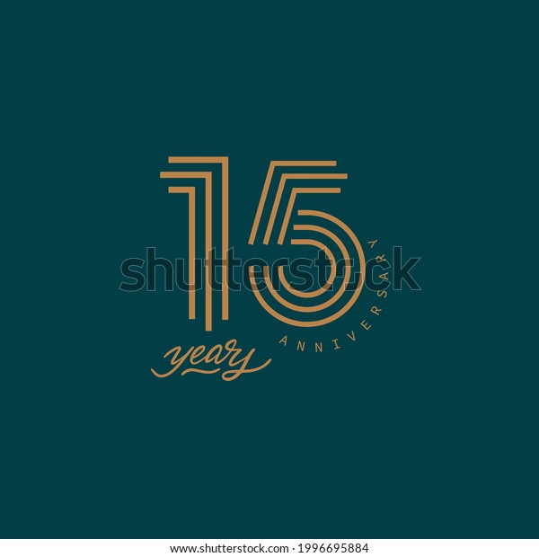 15 Years Anniversary Pictogram Vector Icon Stock Vector (Royalty Free ...