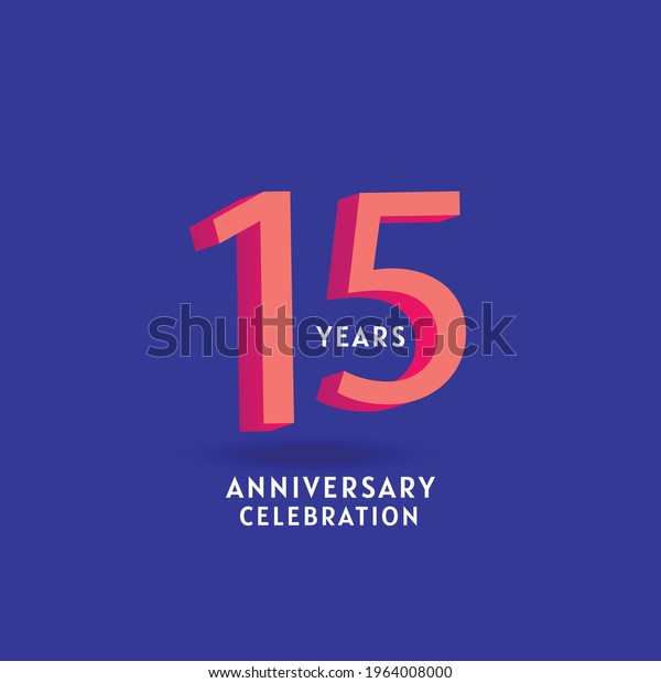 15 Years Anniversary Vector Template Stock Vector (Royalty Free ...