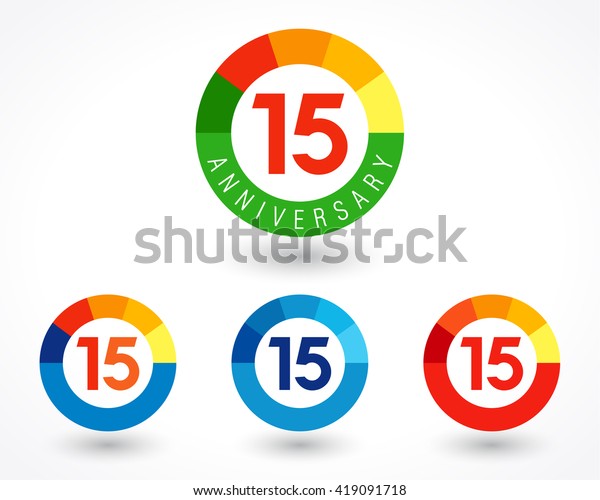 15 Years Old Logotype Abstract Coloured Stock Vector (Royalty Free ...