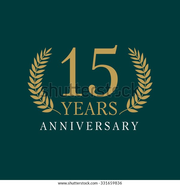 15 Years Old Luxurious Numbers Congratulations Stock Vector (Royalty ...