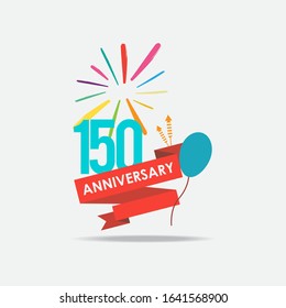 150 Anniversary Celebration Vector Concept Template 스톡 벡터(로열티 프리 ...