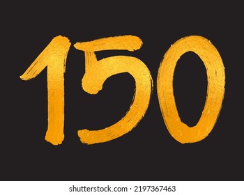 150 Number Logo Vector Illustration 150 Stock Vector (Royalty Free ...
