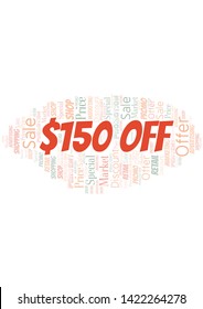 150 Off Word Cloud Wordcloud Made Stock Vector (Royalty Free ...