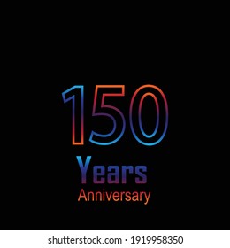 150 Year Anniversary Logo Vector Template Stock Vector (Royalty Free ...