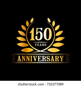 150 Years Anniversary Logo Template Stock Vector (Royalty Free) 732377089