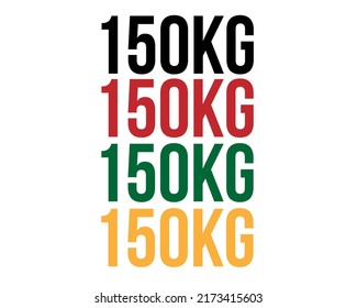 150kg Text Vector Value Kilograms Black Stock Vector (Royalty Free ...