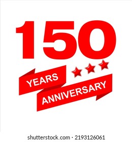 150th Anniversary Celebration Vector Template Bright Stock Vector ...