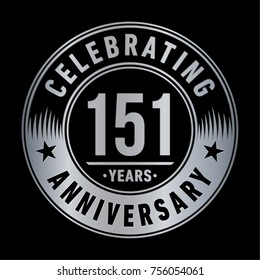 151 Years Anniversary Logo Template Vector Stock Vector (Royalty Free ...