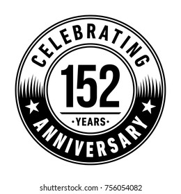 152 Years Anniversary Logo Template Vector Stock Vector (Royalty Free ...