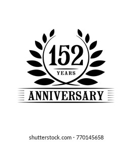 152 Years Anniversary Logo Template: vector de stock (libre de regalías ...