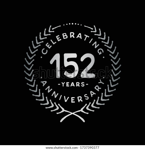 152 Years Design Template 152nd Logo Stock Vector (Royalty Free ...