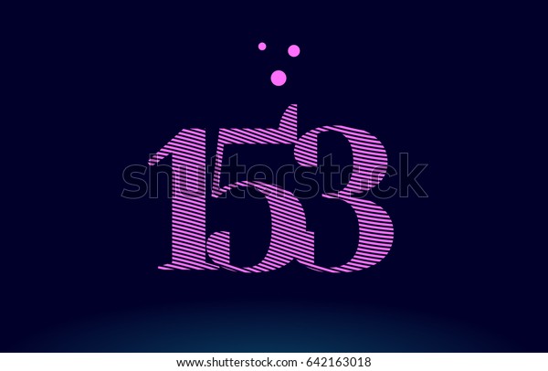 153 Number Digit Logo Pink Line Stock Vector (Royalty Free) 642163018 ...