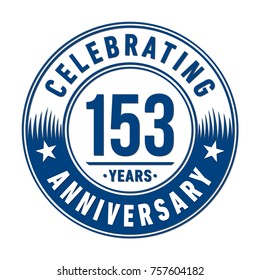 153 Years Anniversary Logo Template Vector Stock Vector (Royalty Free ...