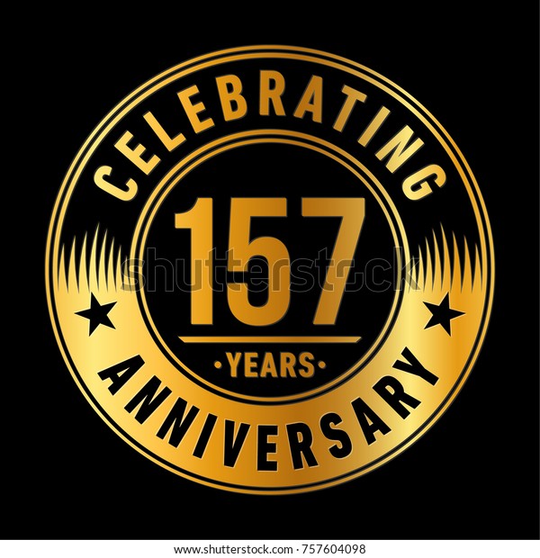 157 Years Anniversary Logo Template Vector Stock Vector (Royalty Free ...