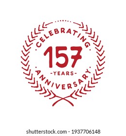157 Years Design Template 157th Vector Stock Vector (Royalty Free ...