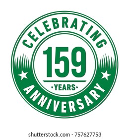 159 Years Anniversary Logo Template Vector Stock Vector (Royalty Free ...