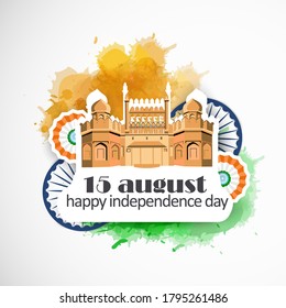 15th August Background Design Happy Independence Stock Vector (Royalty ...