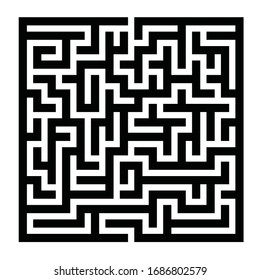 15x15 Rectangular Maze Thick Walls No Stock Vector (Royalty Free ...