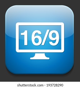 16 9 Display Icon Stock Vector (Royalty Free) 193728290 | Shutterstock
