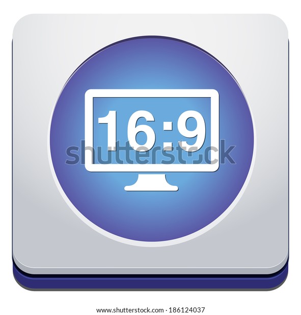 16 9 Display Icon Stock Vector (Royalty Free) 186124037 | Shutterstock