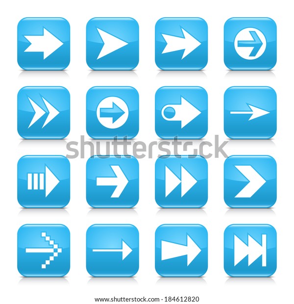 16 Arrow Icon Set 02 White Stock Vector (Royalty Free) 184612820 ...