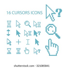 16 Cursors Icons Set Stock Vector (Royalty Free) 321085841 | Shutterstock