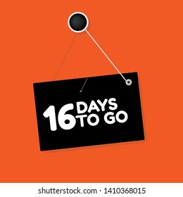16 Days Go Sign Flat Design Stock Vector (Royalty Free) 1410368015 ...