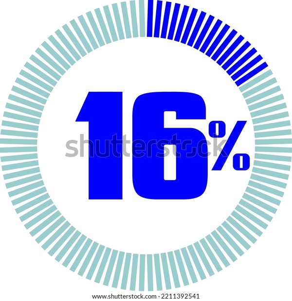 16 Percentage Round Pie Chart Economy Stock Vector (Royalty Free ...