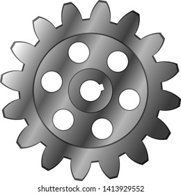 16 Tooth Gear Hole Axis Stock Vector (Royalty Free) 1413929552 ...