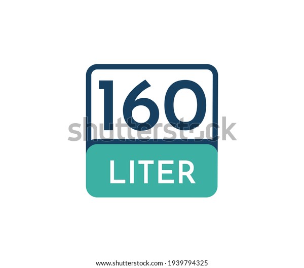 160 liter icon 2 รายการ ภาพ ภาพสต็อกและเวกเตอร์ | Shutterstock