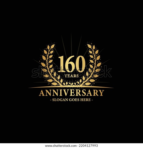 160 Years Anniversary Logo Vector Illustration Stock Vector (Royalty ...